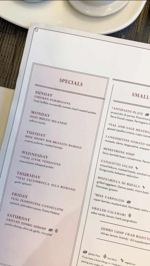 Canaletto Holland America: NEW Menu, Food Photos, & Full Review ...